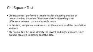 Outlier analysis and anomaly detection | PPTX