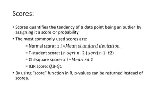 Outlier analysis and anomaly detection | PPTX