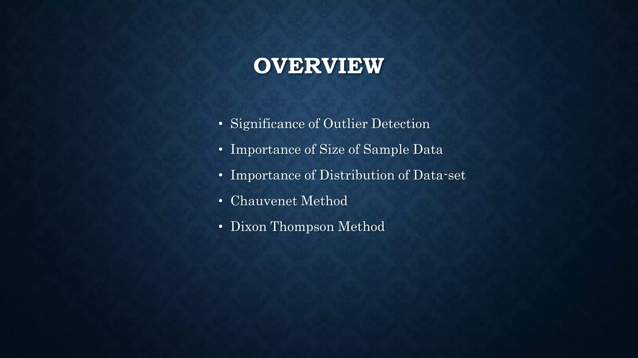 How To Detect Outliers From A Big Set Of Data Ppt