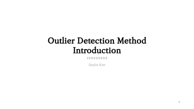 Outlier detection method introduction | PDF | Technology & Computing