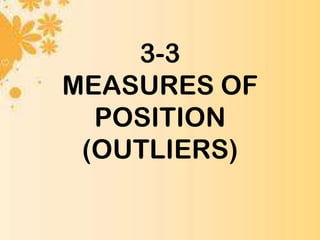 Outliers introductory stat | PPTX