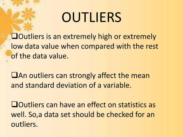 Outliers introductory stat | PPTX