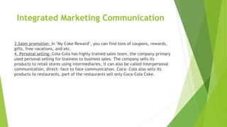 marketing management of coca-cola | PPT