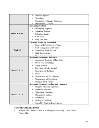 Outline for financial accounting | DOCX