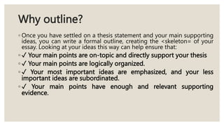 OUTLINE lesson in English for Academic and Professional Purposes | PPTX