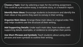 basics of what is an outline in writing or speaking | PPTX