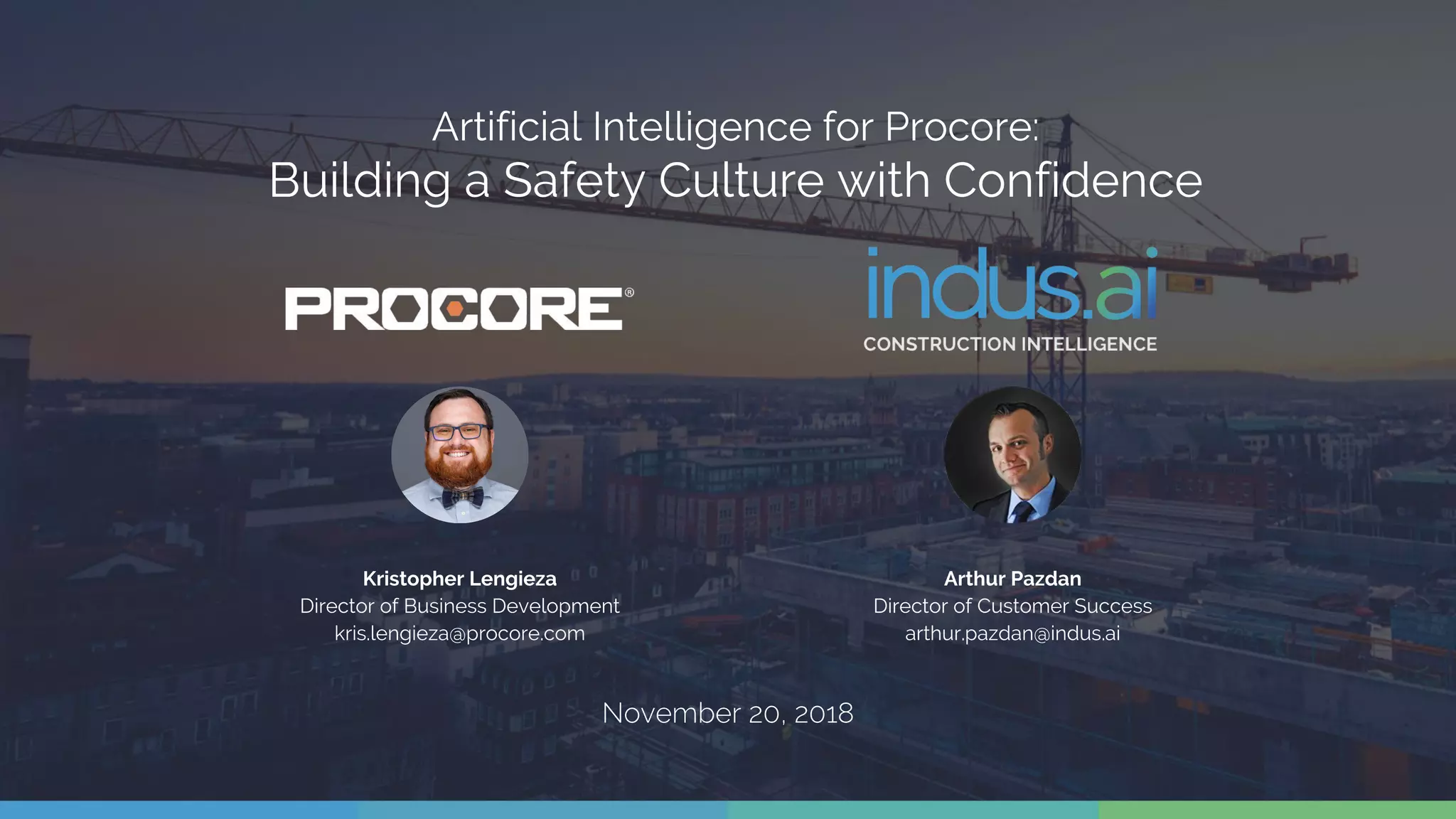 Artificial Intelligence for Procore: Building a Culture of Safety | PPT