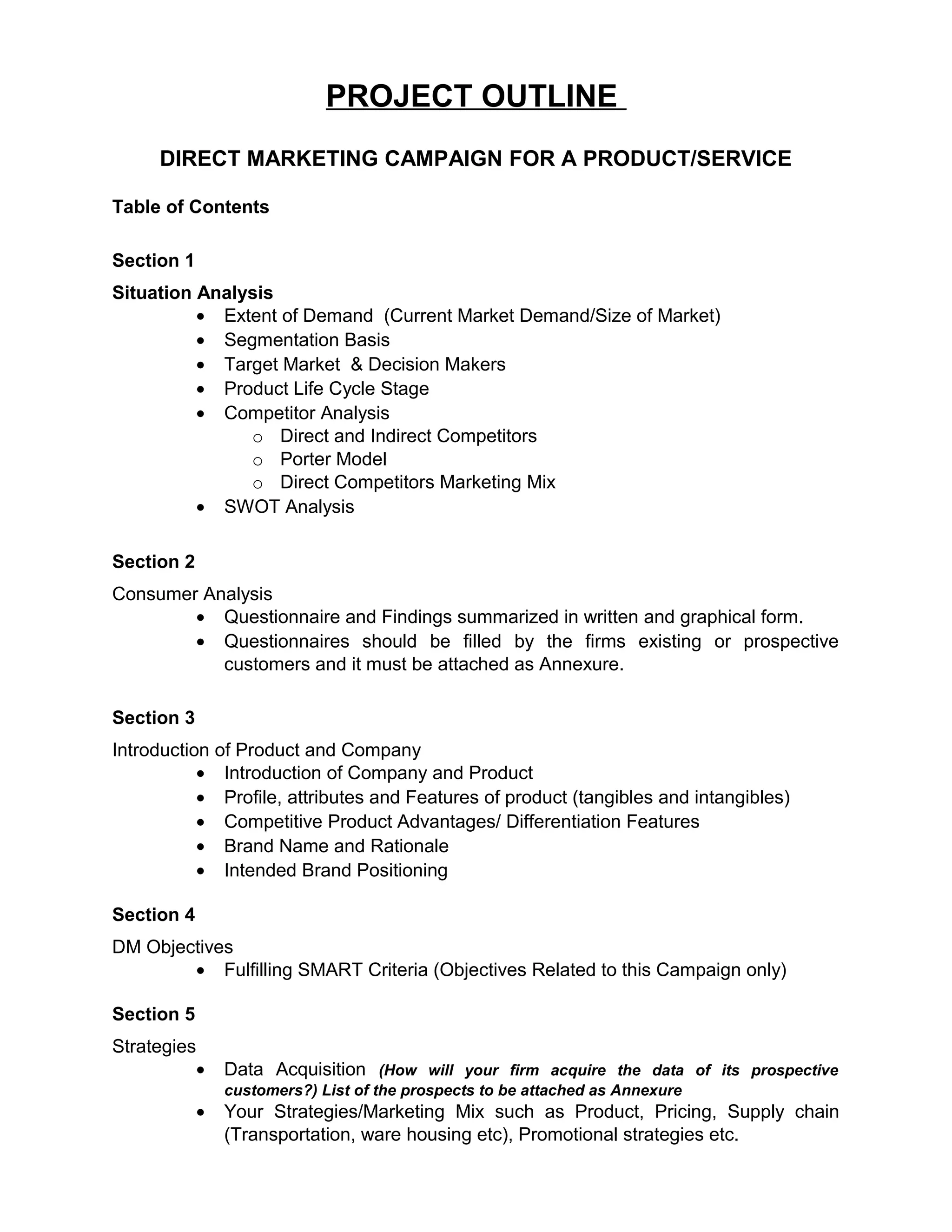 Outline project dm1 | DOC