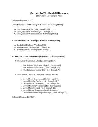 Outline romans | PDF