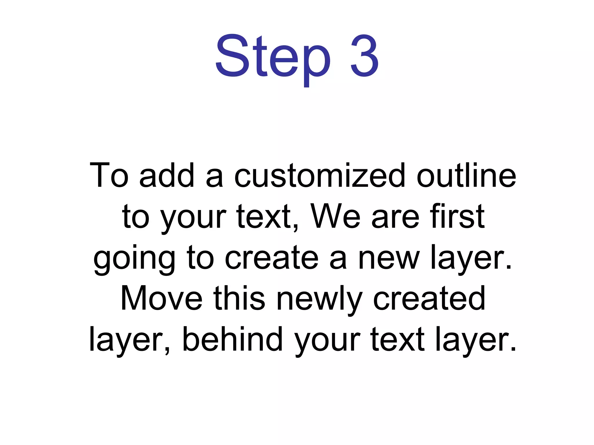 Outline Text Effect in Photoshop | PPT
