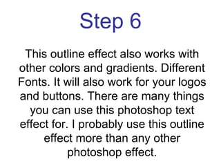 Outline Text Effect in Photoshop | PPT