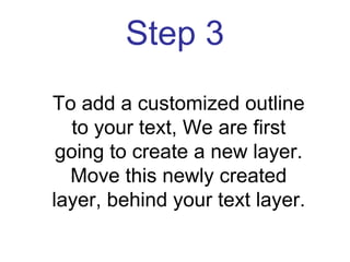 Outline Text Effect in Photoshop | PPT