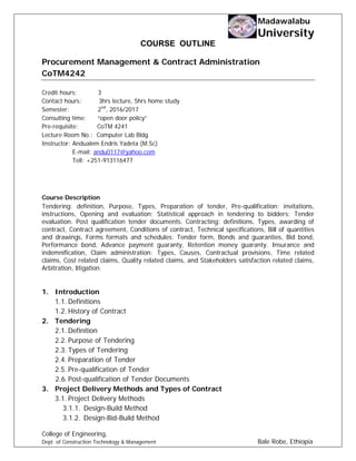 Outline cotm4242 | PDF