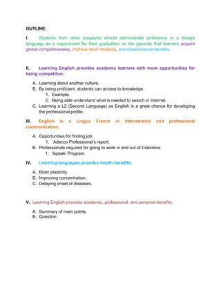 Outline english essay | DOCX