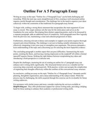 Outline For A 5 Paragraph Essay.pdf