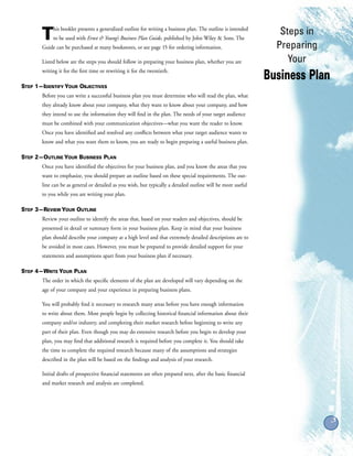 Outline for a_business_plan[1] | PDF