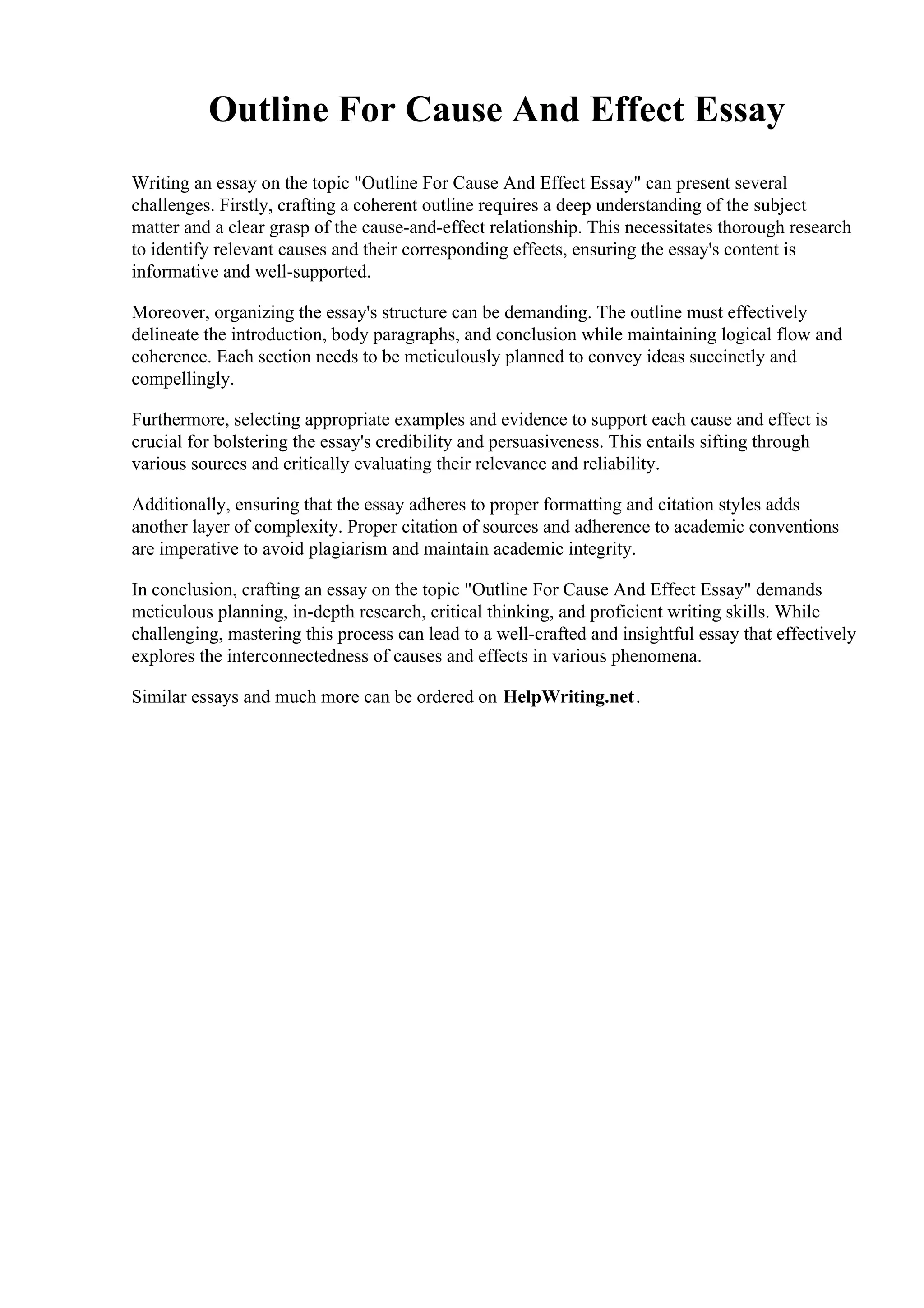 Outline For Cause And Effect Essay.pdf