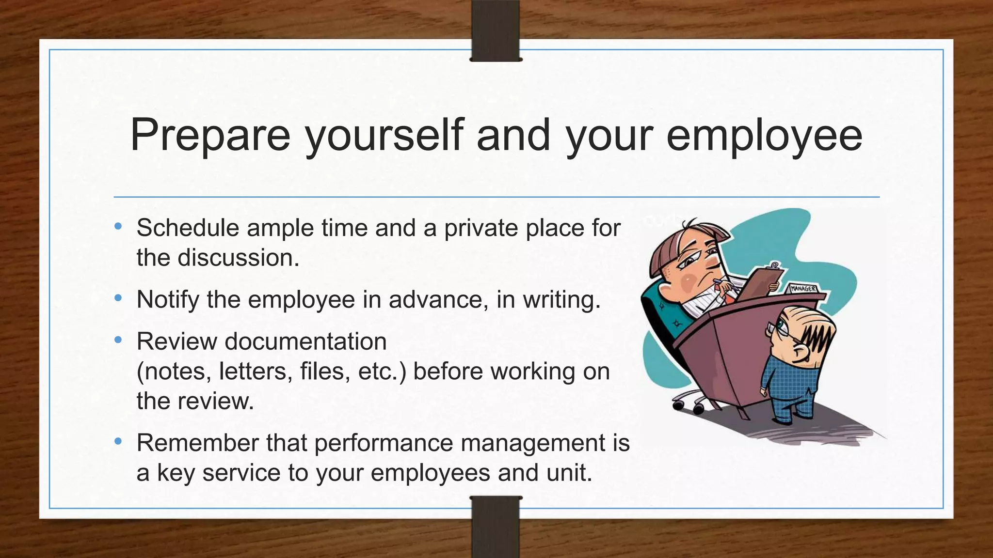 Outline for Conducting an Effective Performance Review | PPSX | Resume Writing and Advice | Job ...