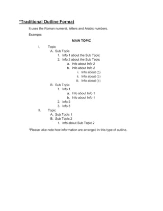 Types of Outline | PDF