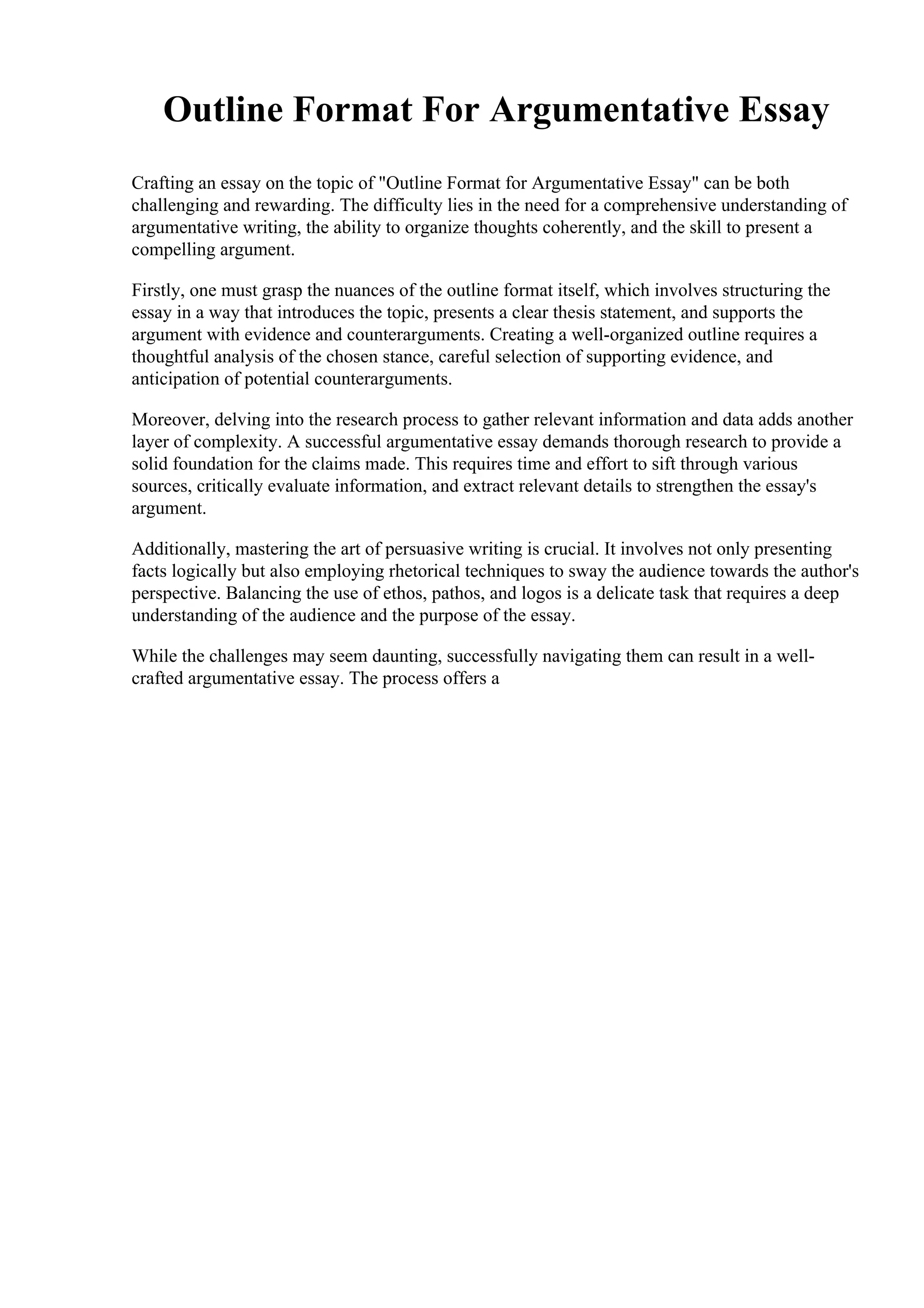 Outline Format For Argumentative Essay.pdf