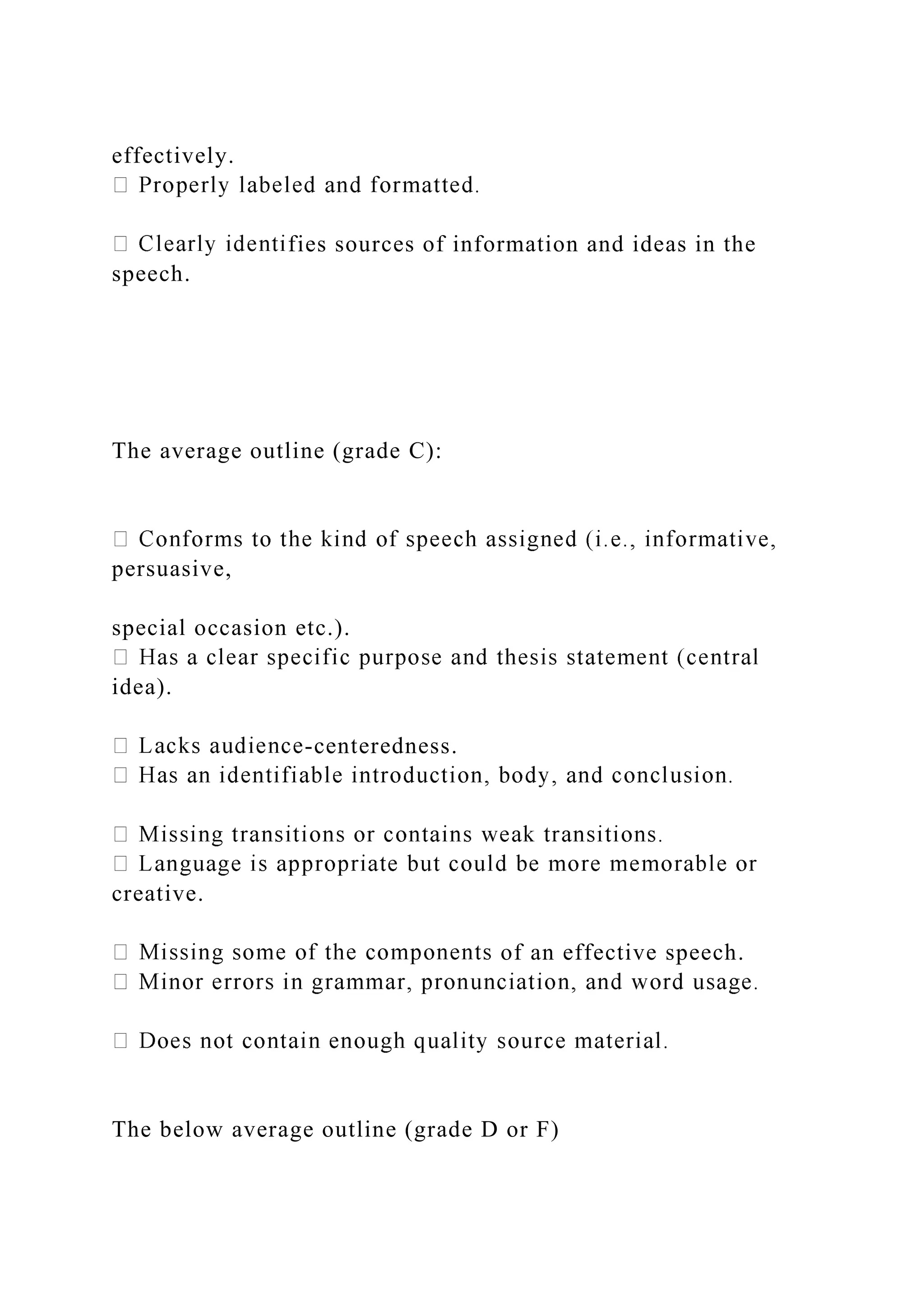 Outline Grading Criteria The superior outline (grade A).docx