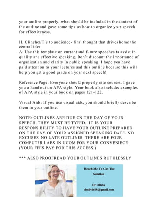 Outline Grading Criteria The superior outline (grade A).docx ...