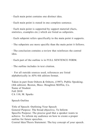 Outline Grading Criteria The superior outline (grade A).docx ...