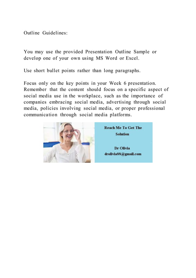 Outline GuidelinesYou may use the provided Presentation Outli | DOCX