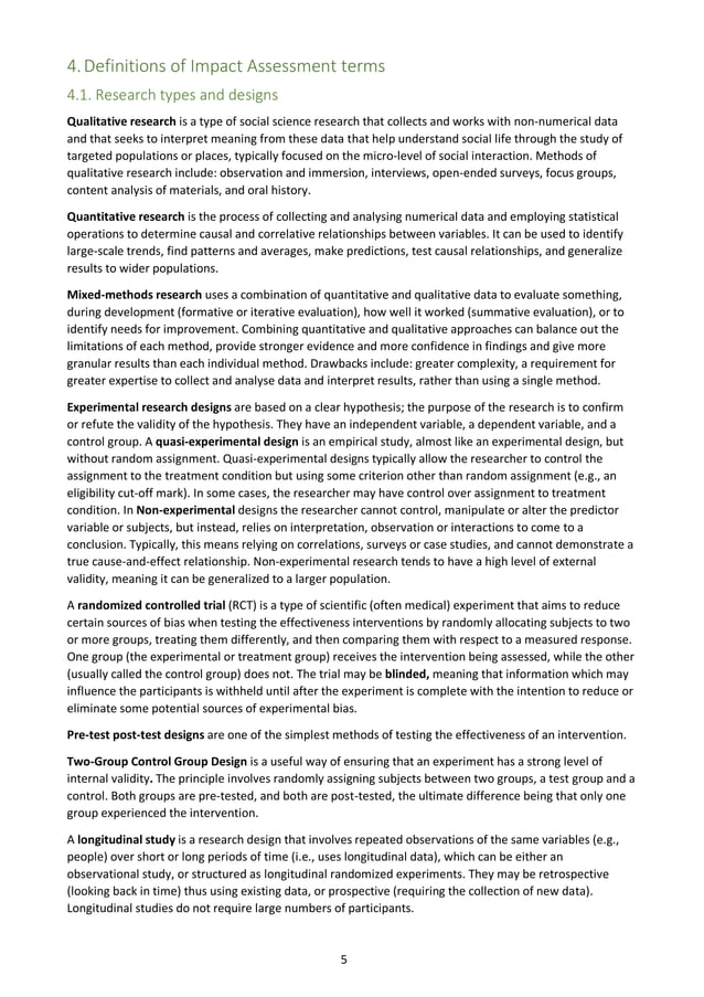 Outline model Impact Evaluation toolkit | PDF