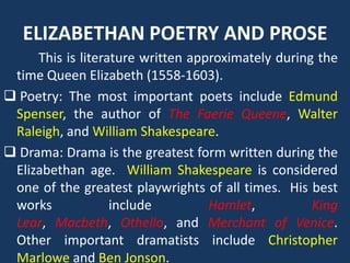 history of english literature | PPTX