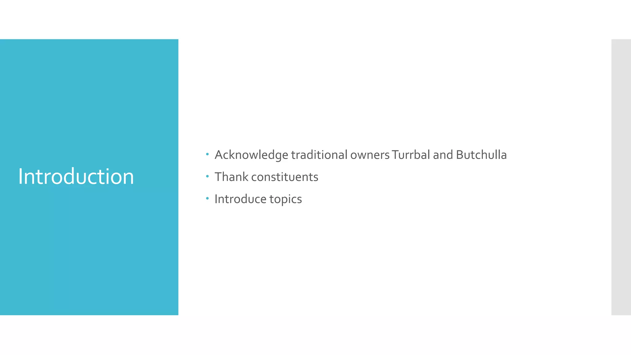 Outline of maiden speech | PPTX | Australia and Oceania Travel | Travel ...