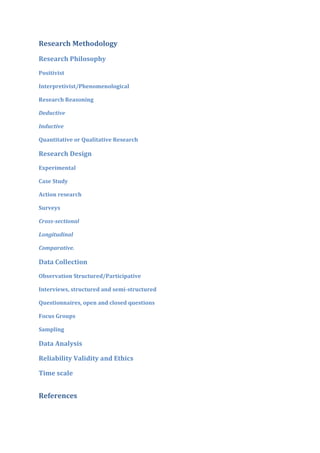 Outline of RM assignment proposal | DOCX