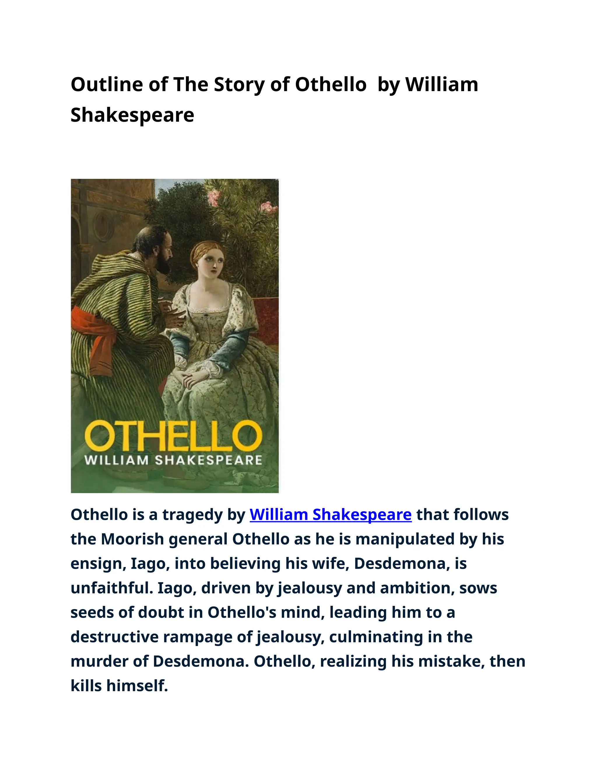 Outline of The Story of Othello by William Shakespeare.docx