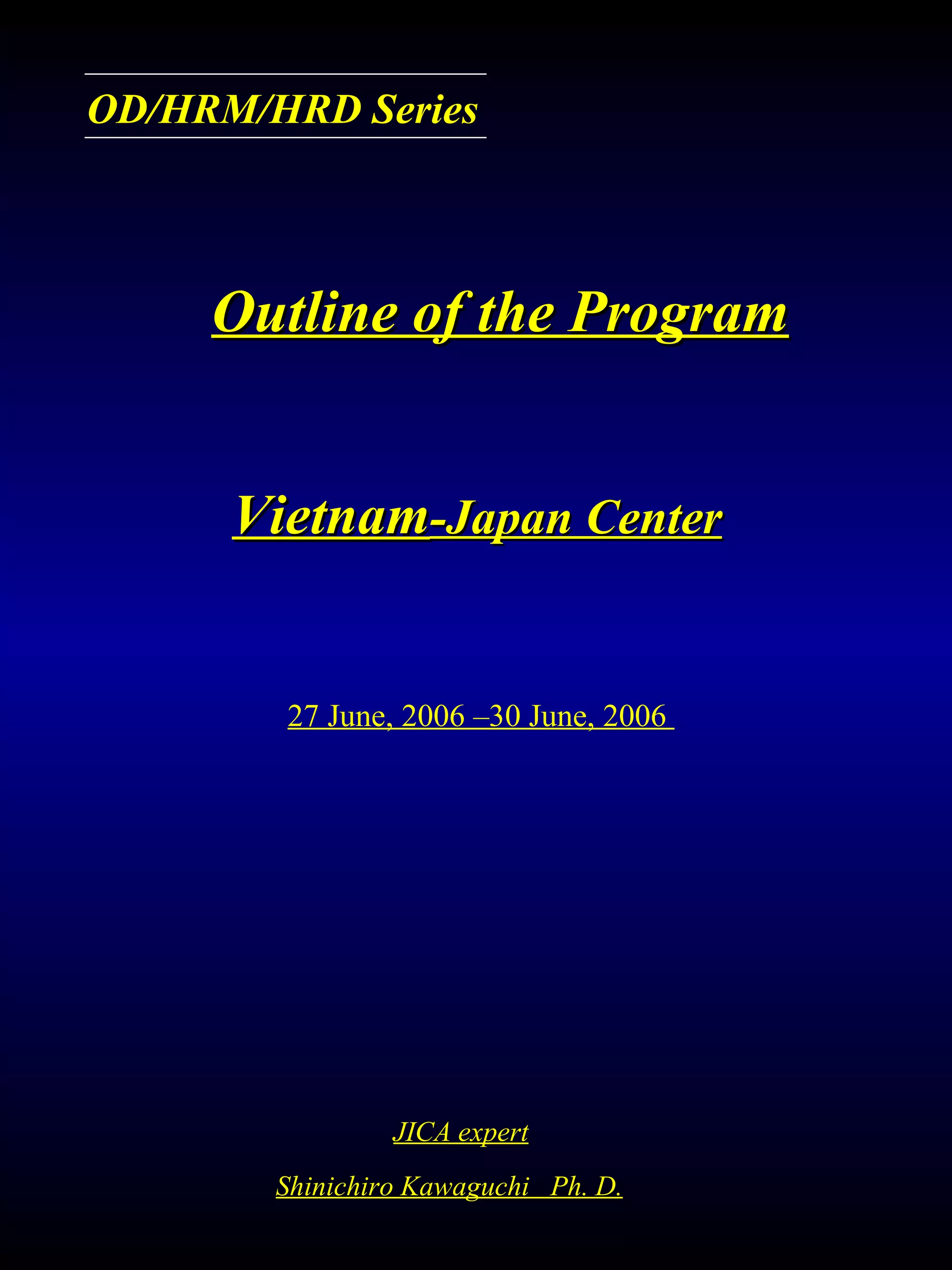 Outline Of Training Vjcc | PDF