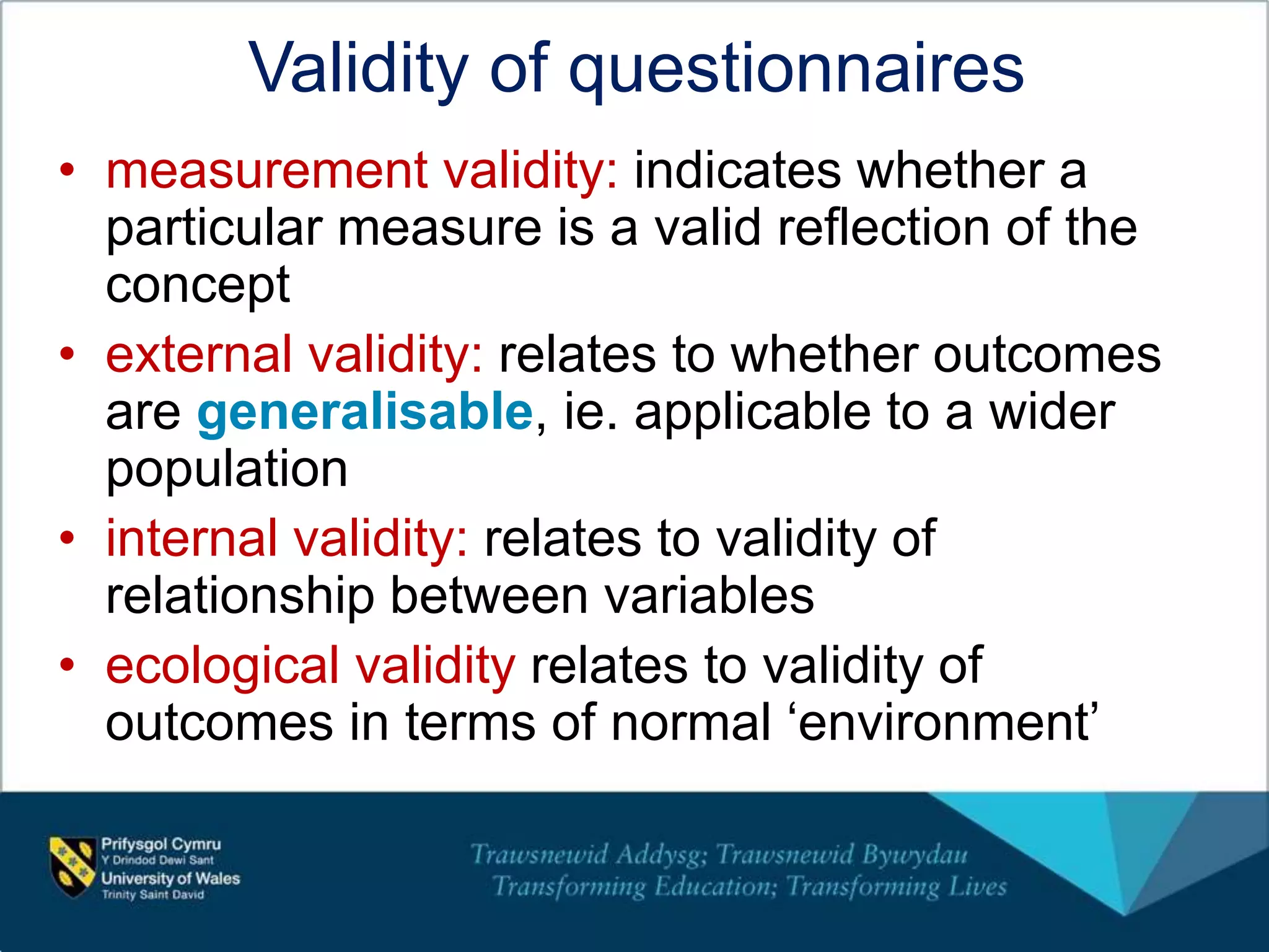 An outline of Quantitative Research Methods | PPTX