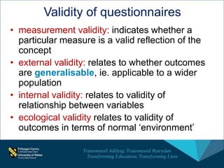 An outline of Quantitative Research Methods | PPTX