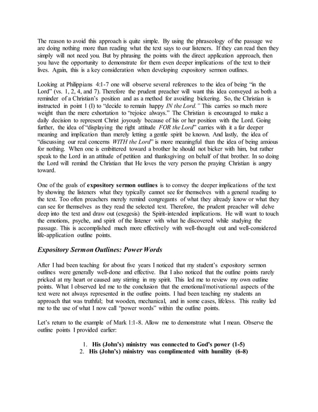 Expository Preaching Outlines | DOCX