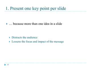 Outlines of a presentation skills | PPT