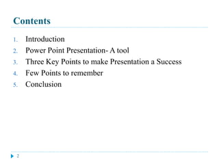Outlines of a presentation skills | PPTX