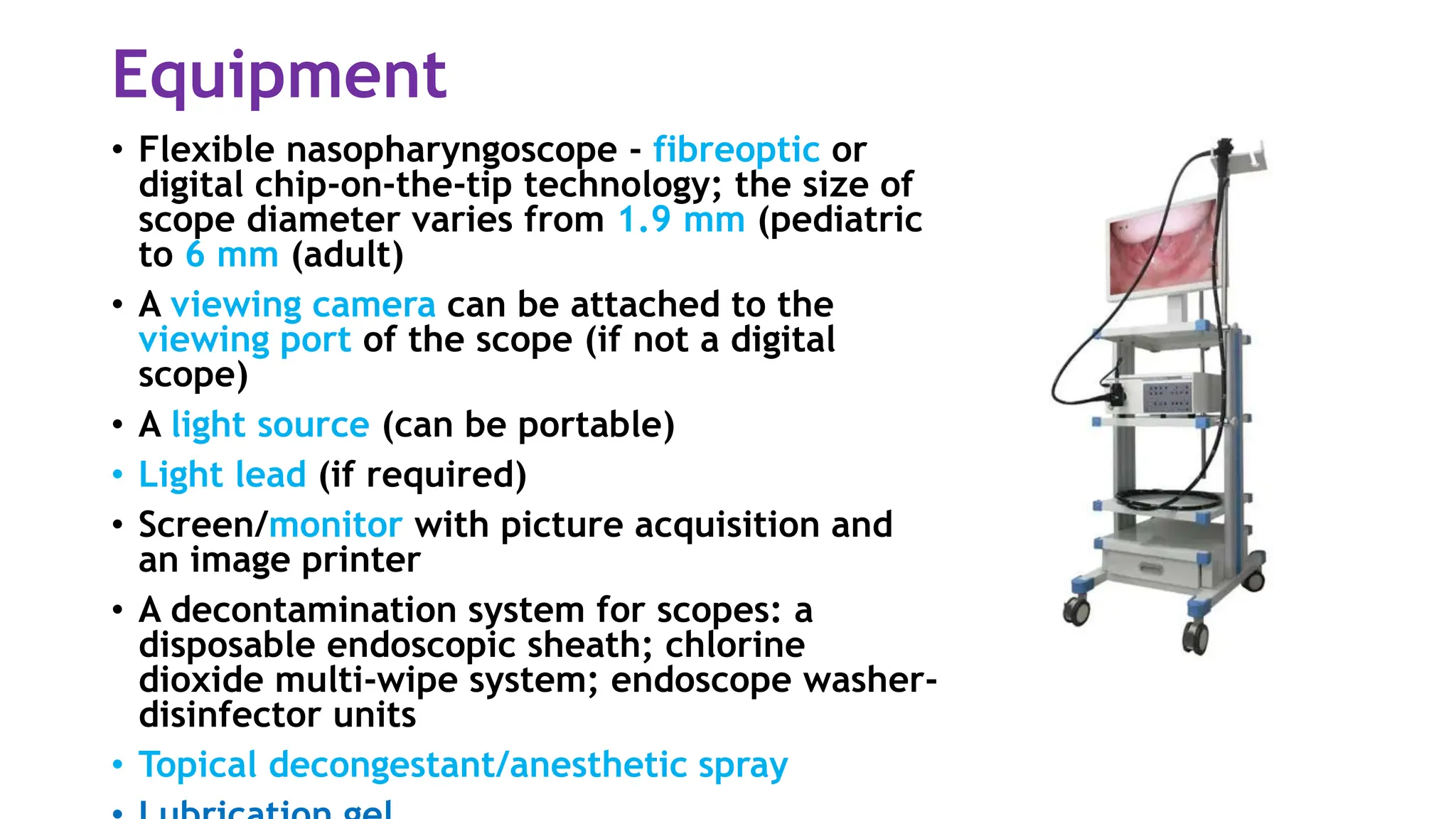 Outline the Transnasal visualization of the pharynx,larynx,.pptx