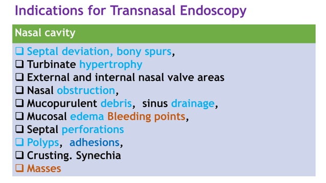 Outline the Transnasal visualization of the pharynx,larynx,.pptx | Ear ...