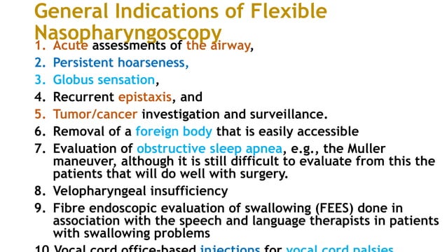 Outline the Transnasal visualization of the pharynx,larynx,.pptx | Ear ...
