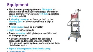 Outline the Transnasal visualization of the pharynx,larynx,.pptx
