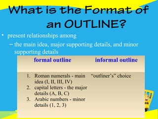 Outlining | PPT