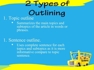 Outlining | PPT