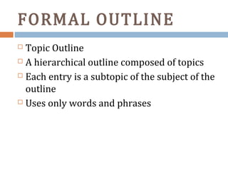 English 8 - Outlining | PPT