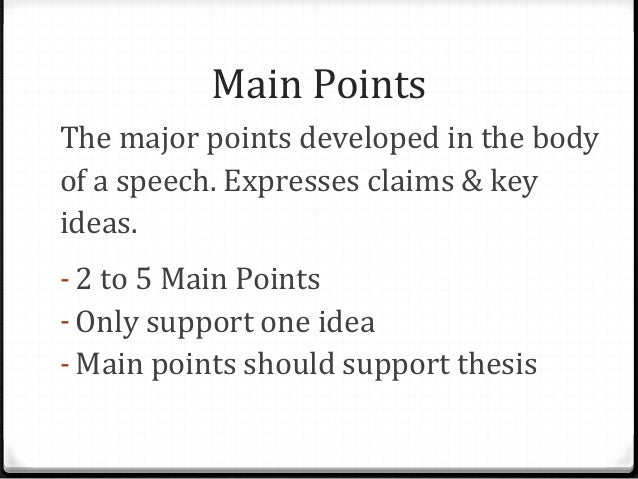 Outlining & Organizing Your Speech