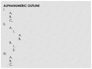 OUTLINING.pdf..English for Academic and Profesional Purposes | PDF
