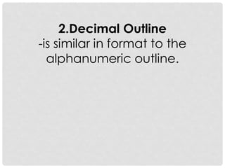 OUTLINING.pdf..English for Academic and Profesional Purposes | PDF