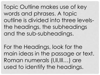 OUTLINING.pdf..English for Academic and Profesional Purposes | PDF